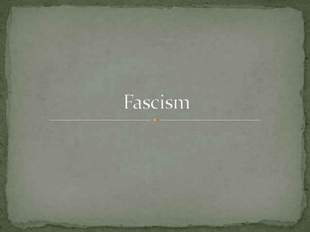 Fascism | PPTX