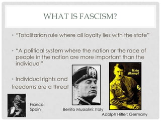 Fascism: Fascism in Italy and Germany | PPTX