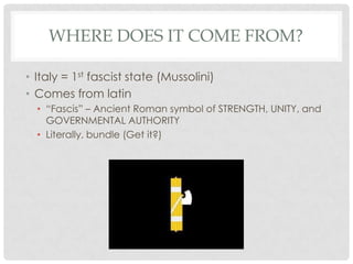Fascism: Fascism in Italy and Germany | PPTX