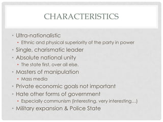 Fascism: Fascism in Italy and Germany | PPTX