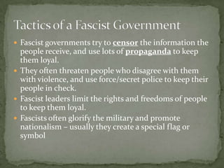 Fascism | PPTX | Politics