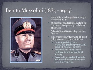 Fascism & Mussolini | PPTX