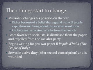 Fascism & Mussolini | PPTX