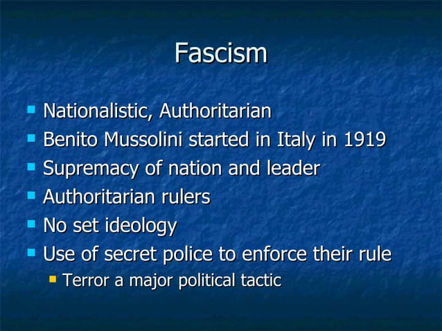 Fascism, Nazism, And Instability | PPT | Death, Injury, or Military ...