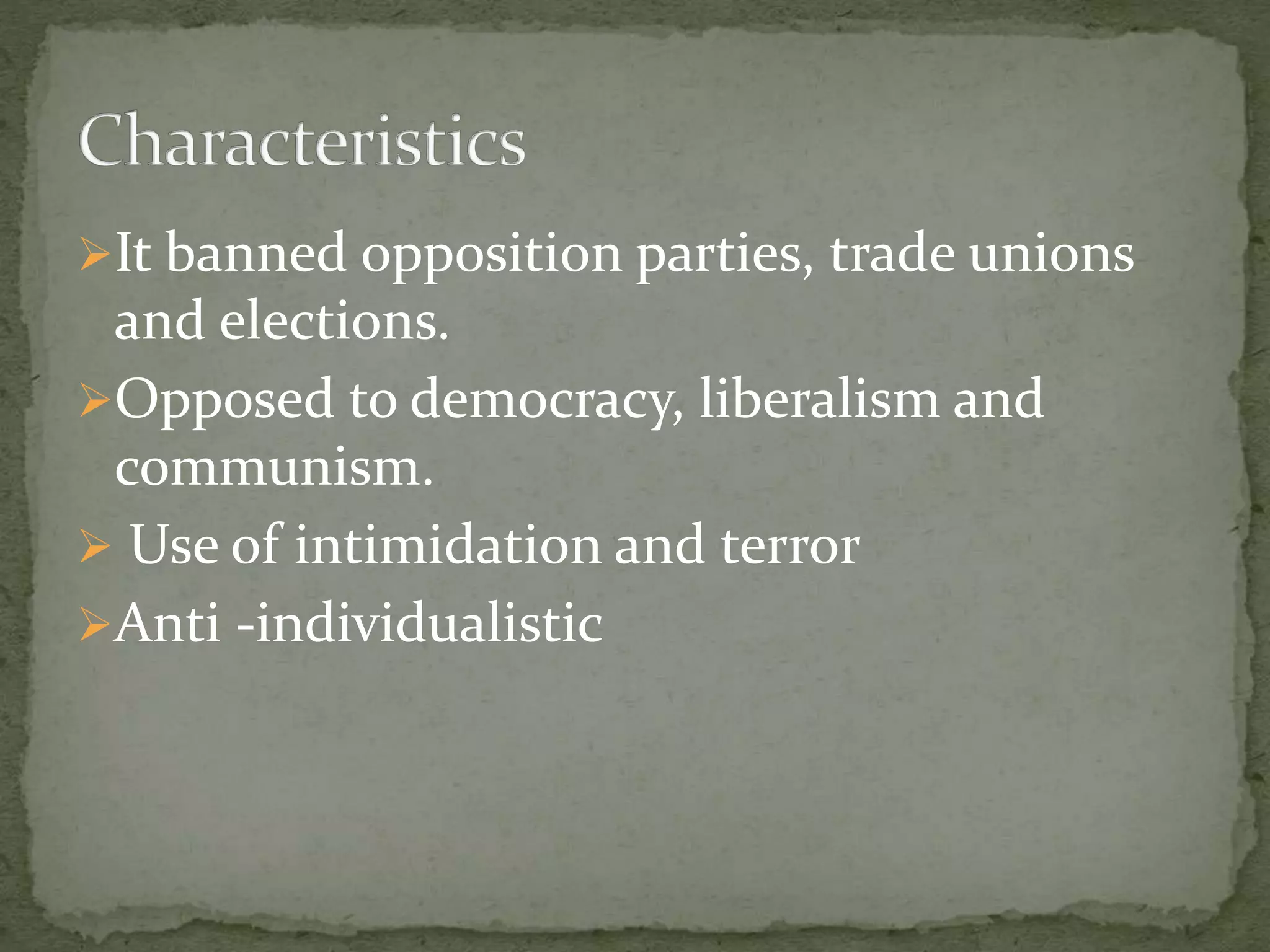 Fascism introduction | PPTX