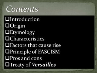 Fascism introduction | PPTX