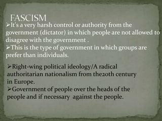 Fascism introduction | PPTX