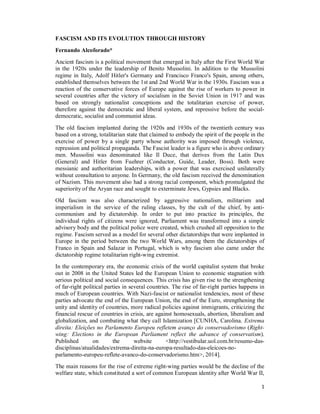 Fascism and its evolution through history | PDF | Civic affairs | Politics