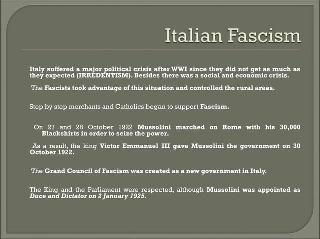 Fascism and nationalism | PPT