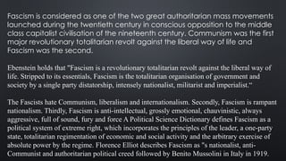 fascism and nazism elements and characteristics | PPTX