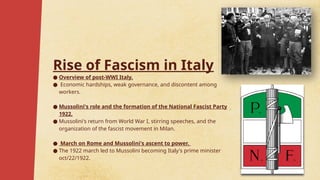 fascism in italy.pptx by hitler and Nizism in Germany | PPT