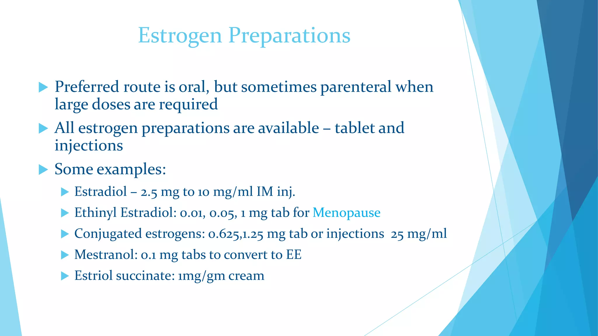 Basic Pharmacology of Estrogen | PPTX