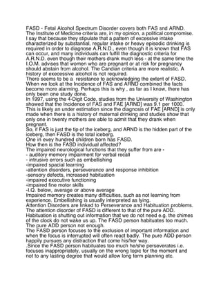 Fasd one medical perspective | PDF