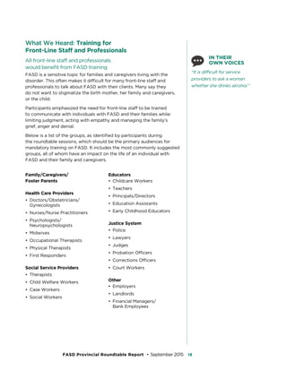 Fasd roundtable report | PDF