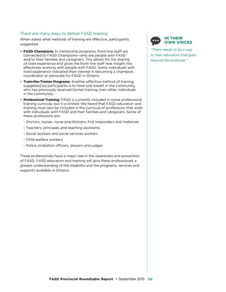 Fasd roundtable report | PDF