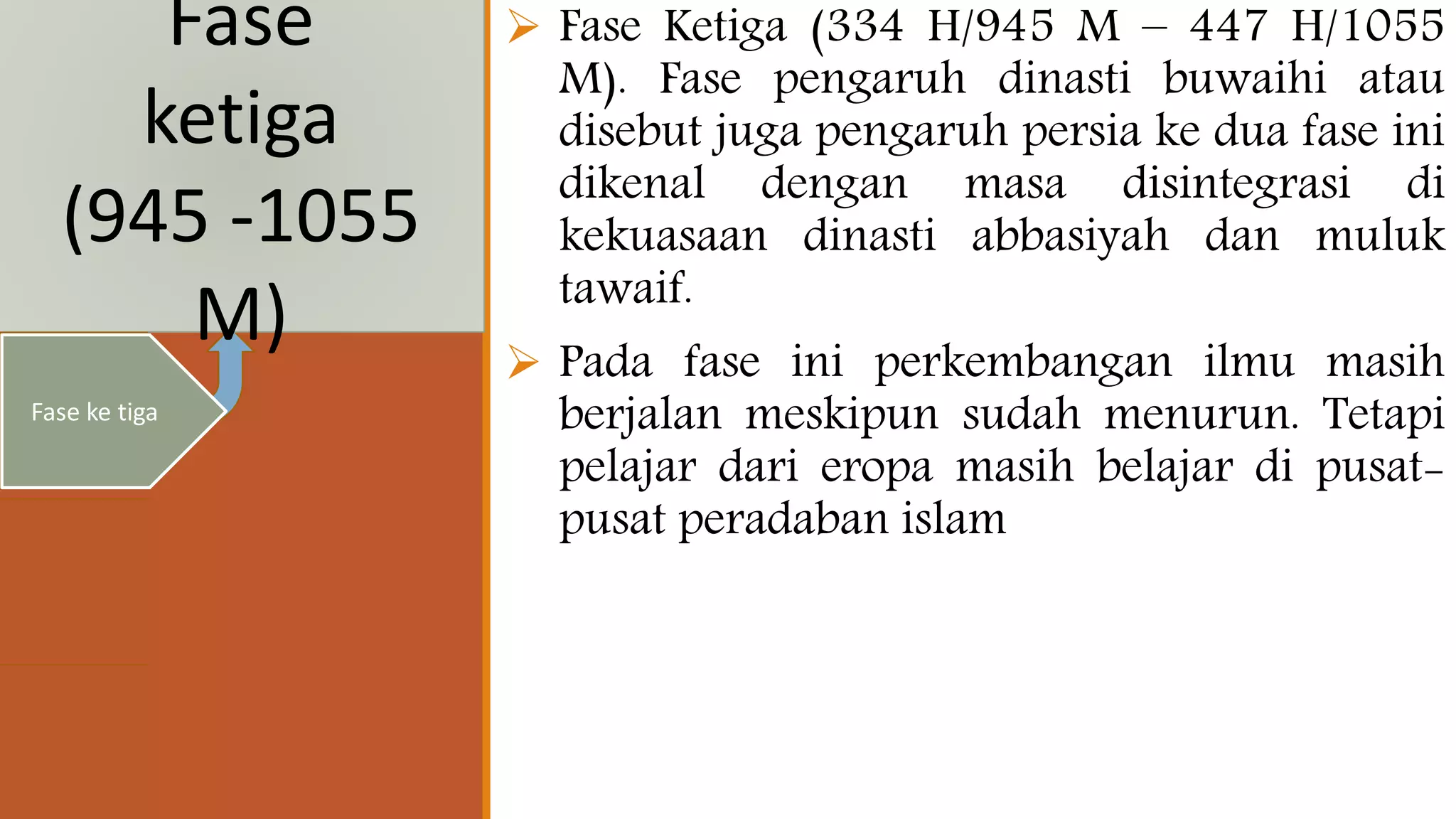 Fase fase pemerintahan daulah abbasiyah | PPTX