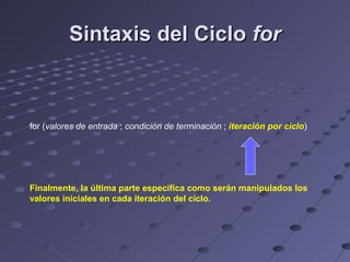 Fase 5 ciclo for | PPT