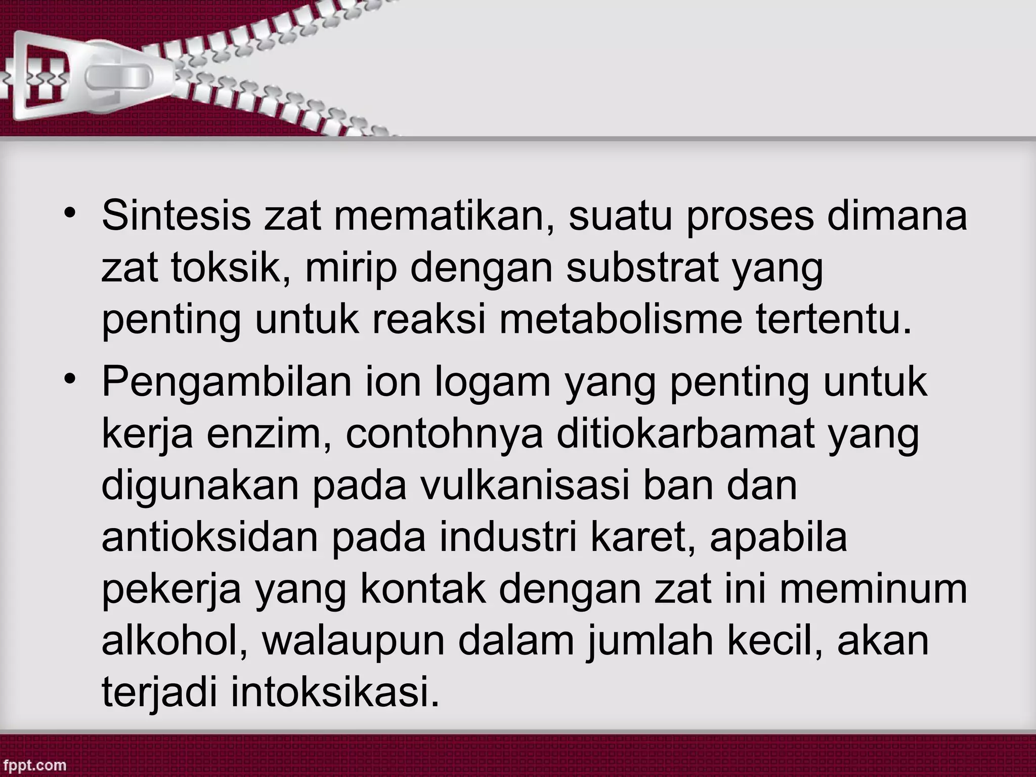 Fase kerja toksikan | PPT