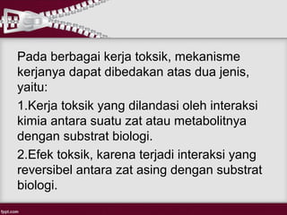 Fase kerja toksikan | PPT