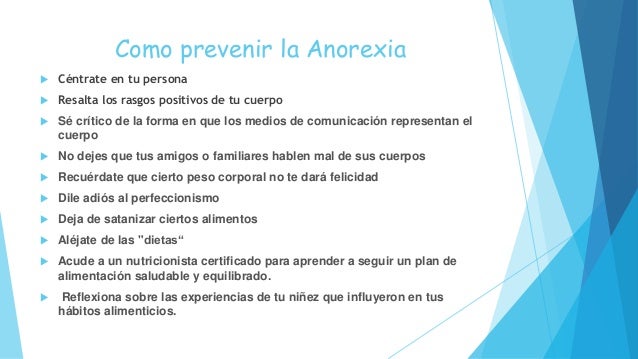 Causas Sintomas Y Prevencion De La Anorexia