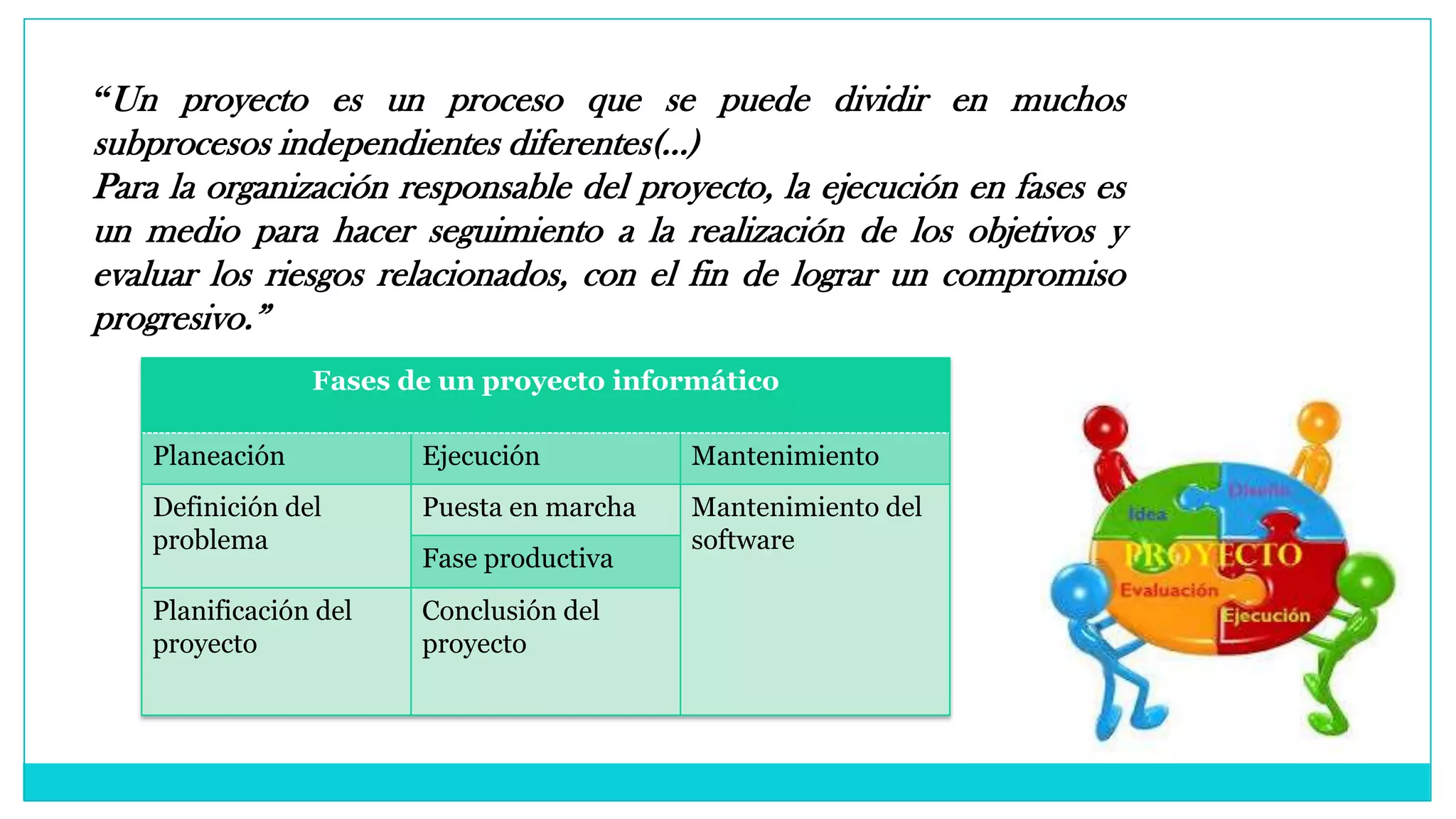 Fases principales de un proyecto informático | PPTX