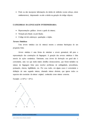 Fases de um compilador | DOCX