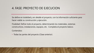 Fases de una proyecto de EDIFICACIon, obra civil | PPTX