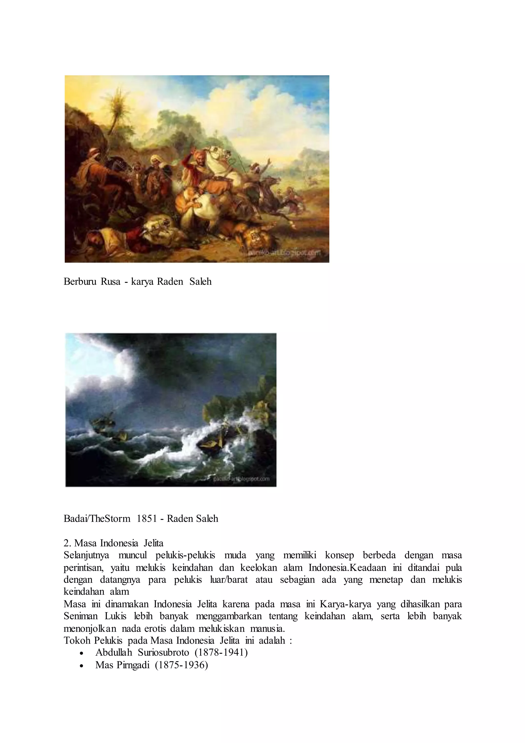 Fase Sejarah Perkembangan Senirupa Indonesia | DOCX