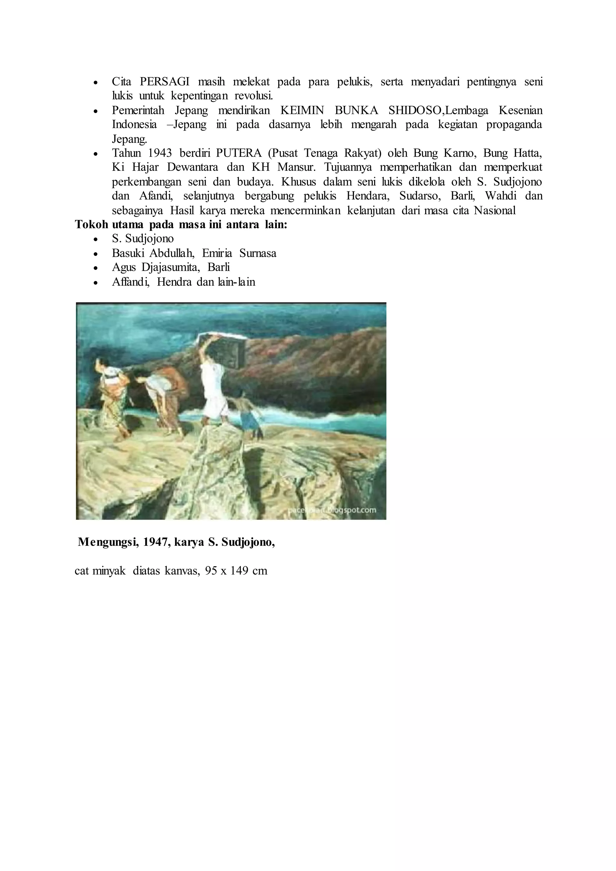 Fase Sejarah Perkembangan Senirupa Indonesia | DOCX