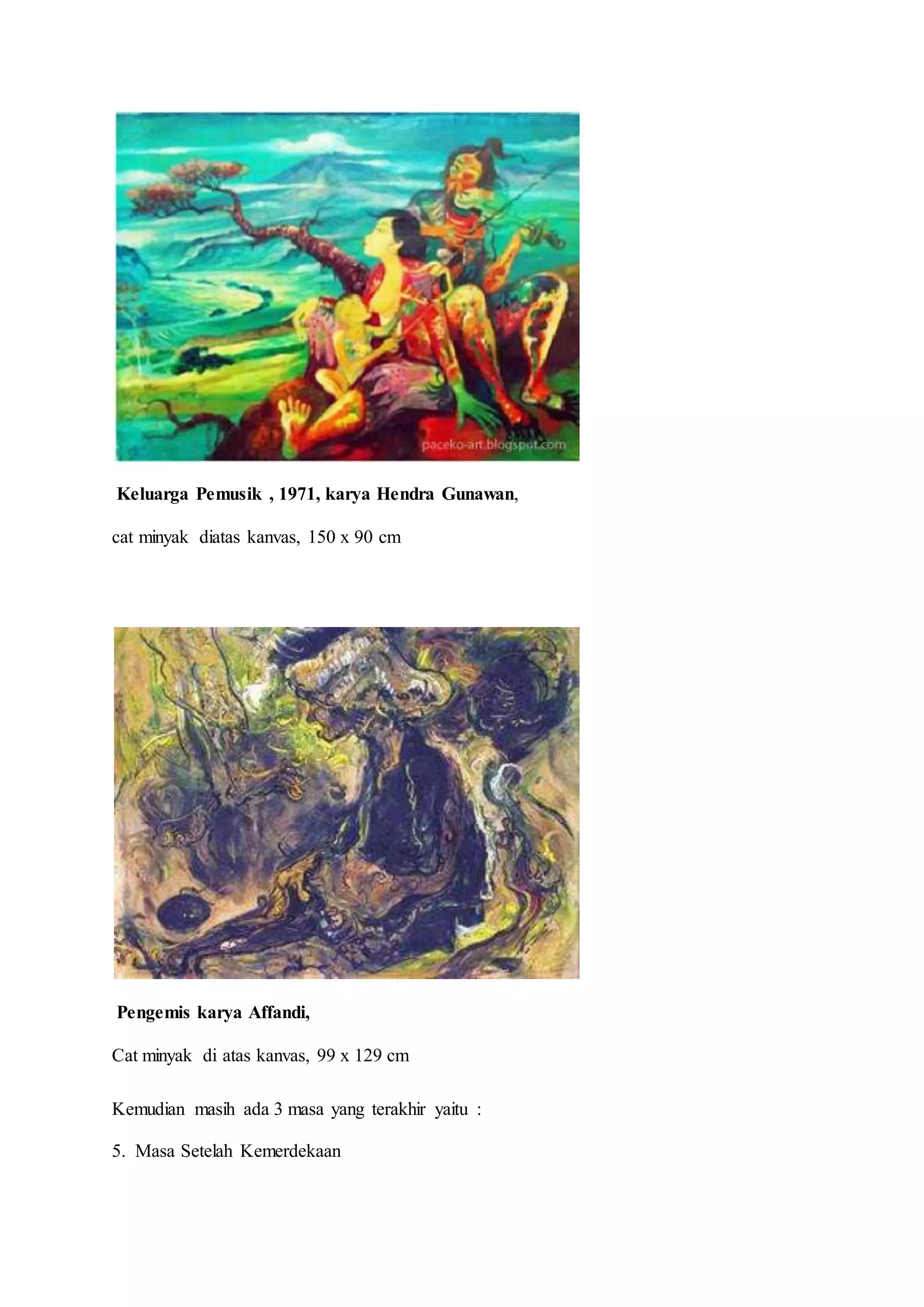 Fase Sejarah Perkembangan Senirupa Indonesia | DOCX