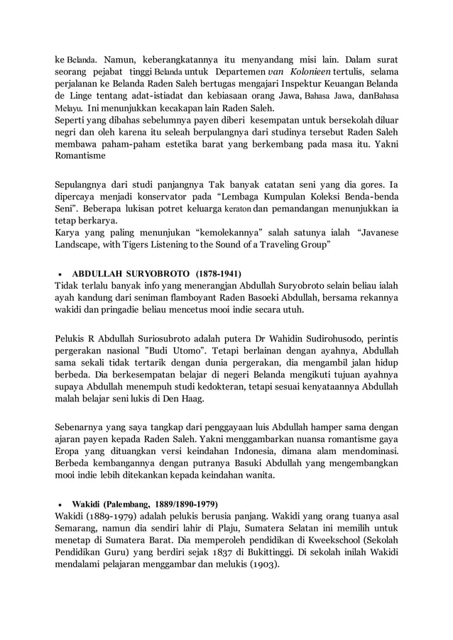 Fase Sejarah Perkembangan Senirupa Indonesia | DOCX