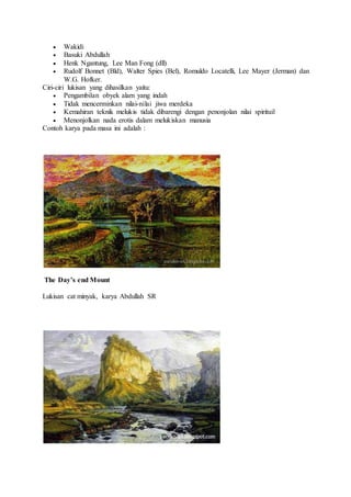 Fase Sejarah Perkembangan Senirupa Indonesia | DOCX