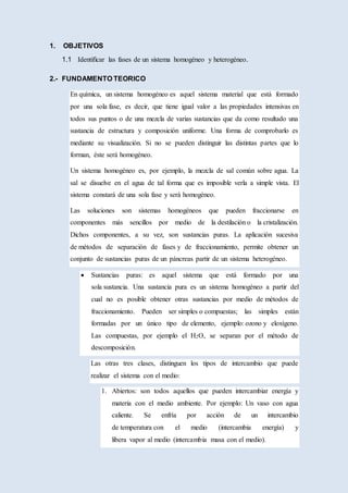 Fases homogenea y heterogénea | DOCX