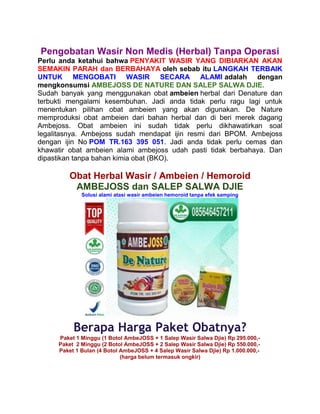 Fase stadium penyakit wasir (hemoroid) | PDF