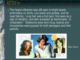 Fashion of 1960s 70s 80s 90s | PPT