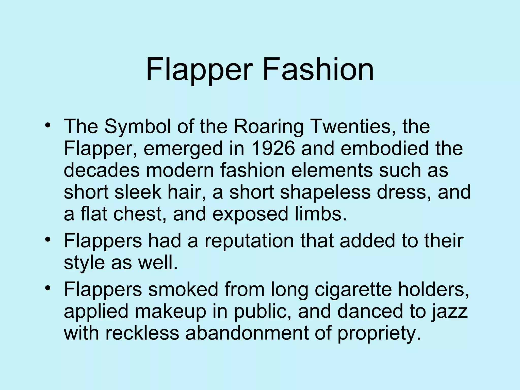 Fashion in the 1920's | PPT