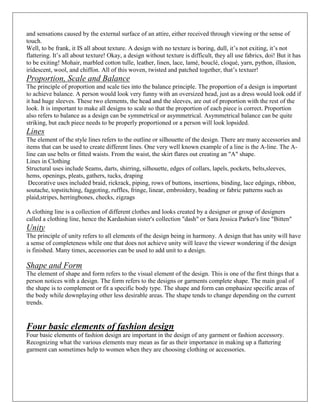 Fashion and apparel designing in Textile & Clothing | PDF