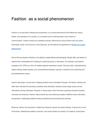 Fashion as a social phenomenon .pdf