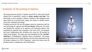 Fashionbi slide share 3 d printing in fashion and textile | PDF