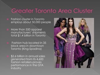Fashion cluster | PPTX | Apparel Industry | Industries