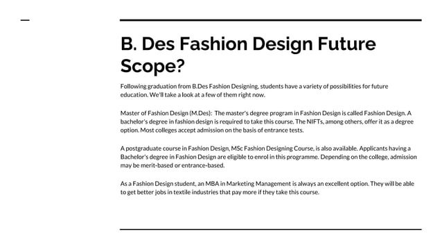 Fashion design course | PPTX | Postgraduate Education | College Education