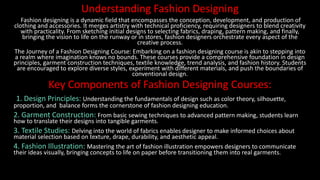 "Comprehensive fashion Designing Course" | PPTX