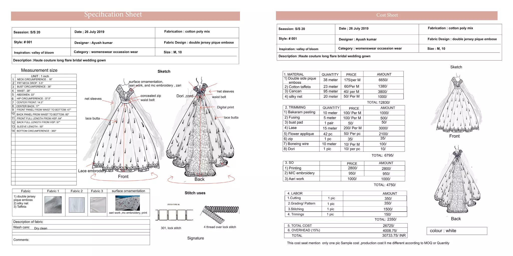 Fashion design portfolio | PDF