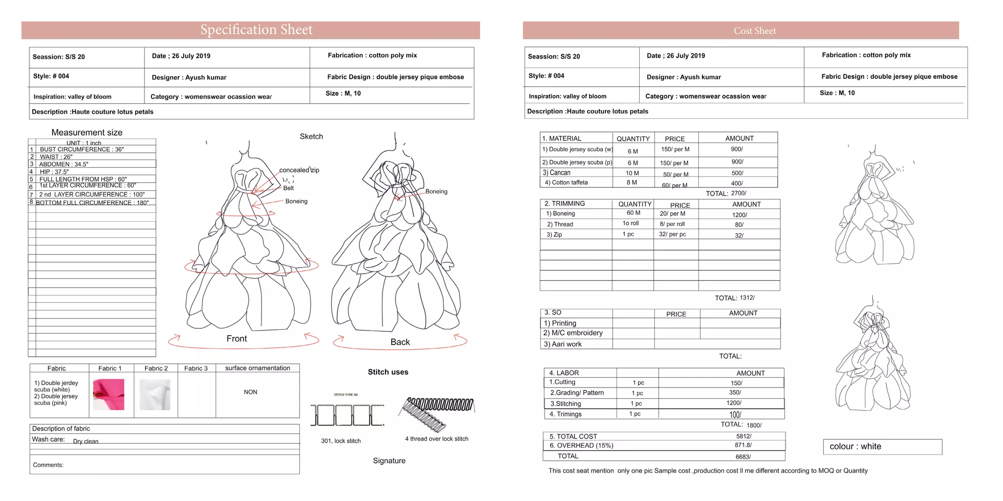 Fashion design portfolio | PDF