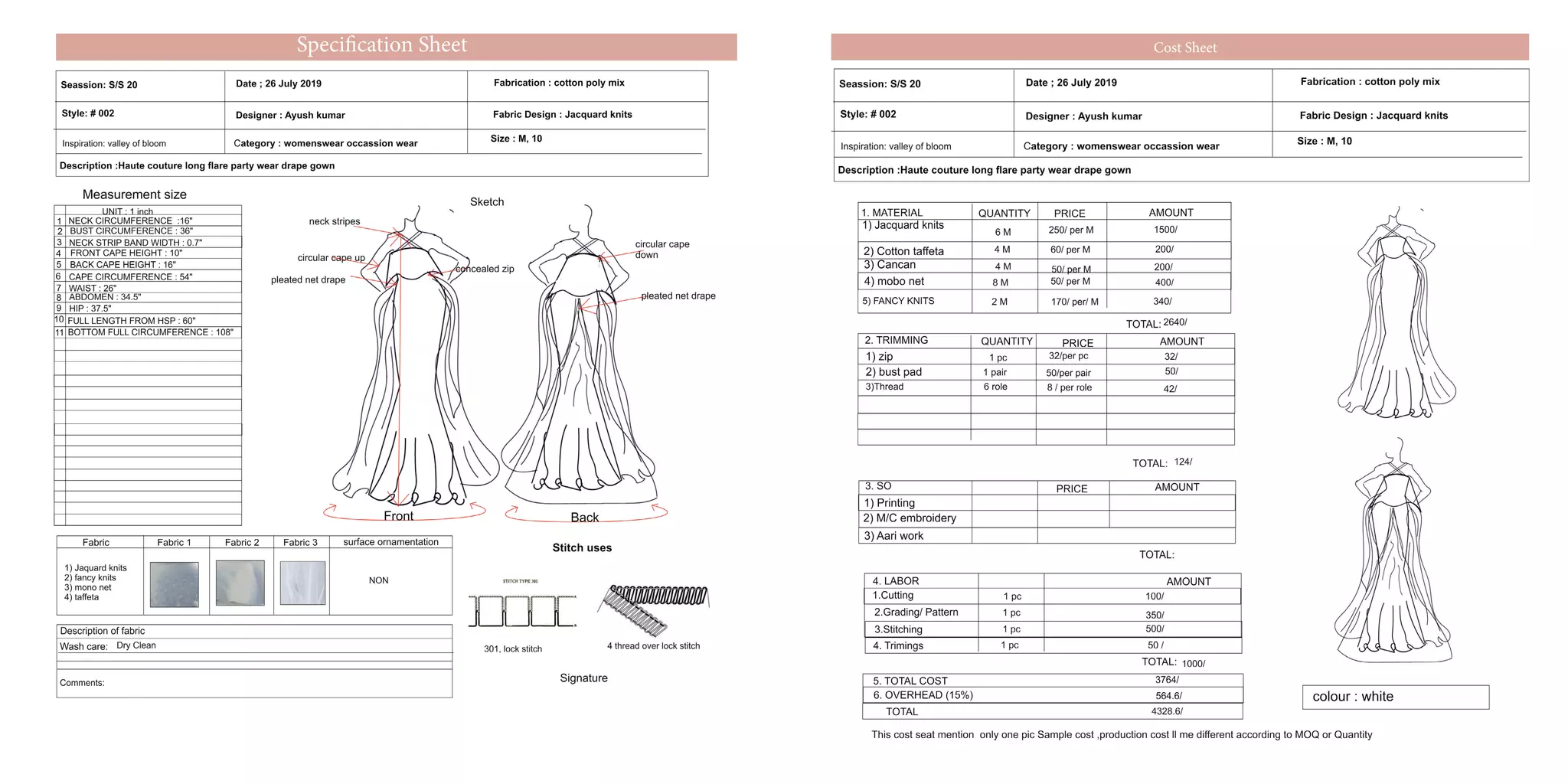 Fashion design portfolio | PDF
