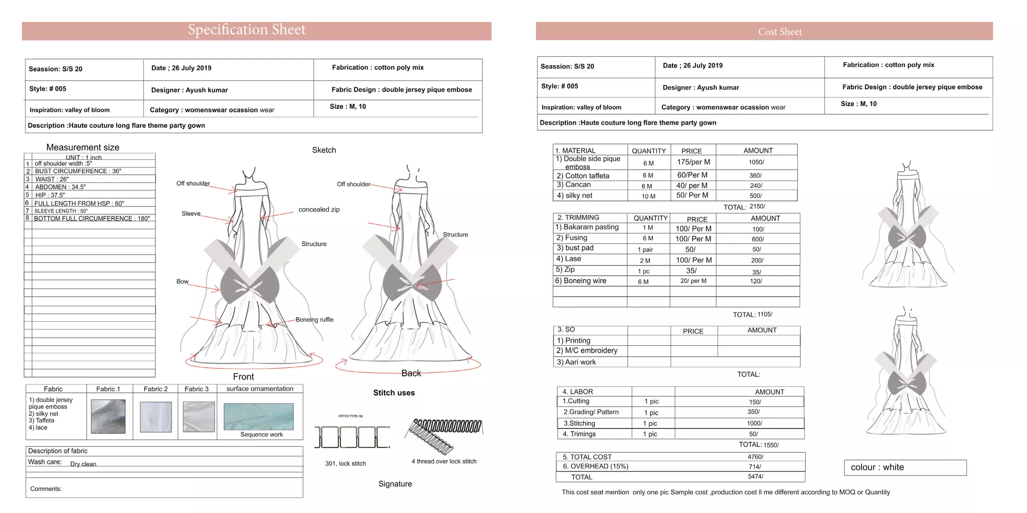 Fashion design portfolio | PDF