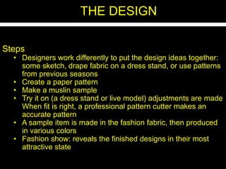 Fashion design process | PPTX