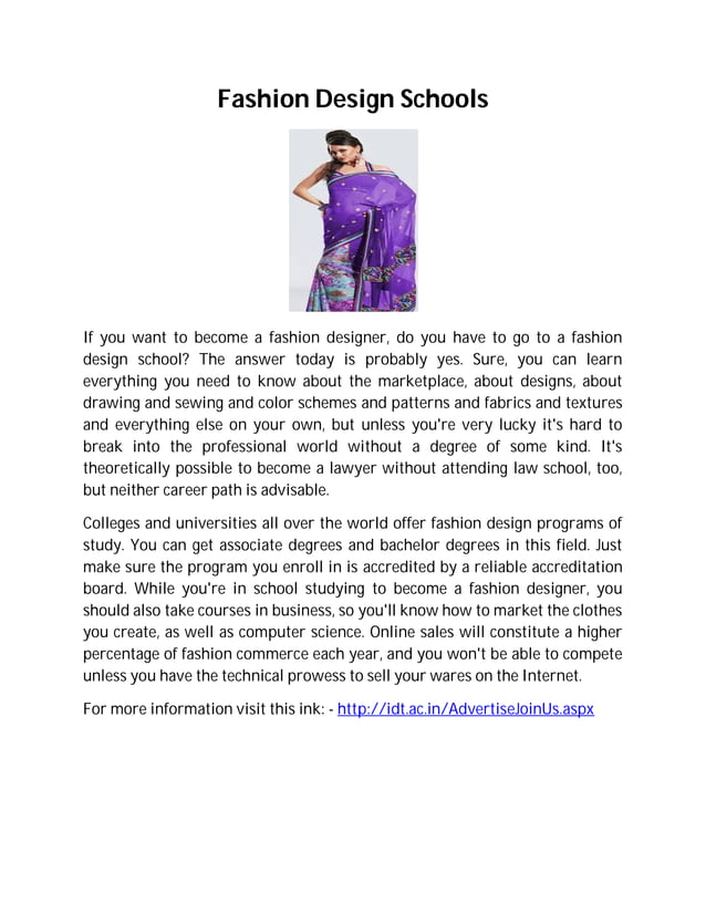 Fashion design schools | PDF