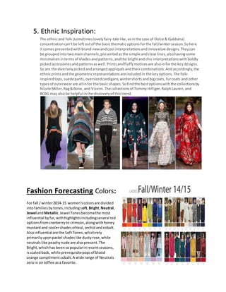 Fashion Forecasting | DOCX