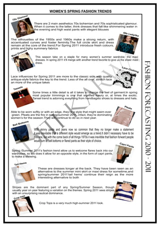Fashion forecasting | PDF | Women\'s Clothing | Women\'s Fashion